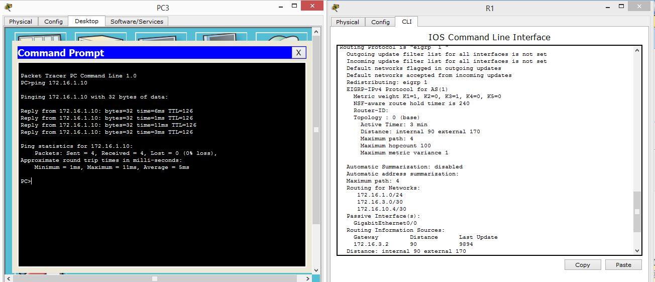 Módulo 4. Actividades: ACTIVIDAD 4. Configuring Basic EIGRP.