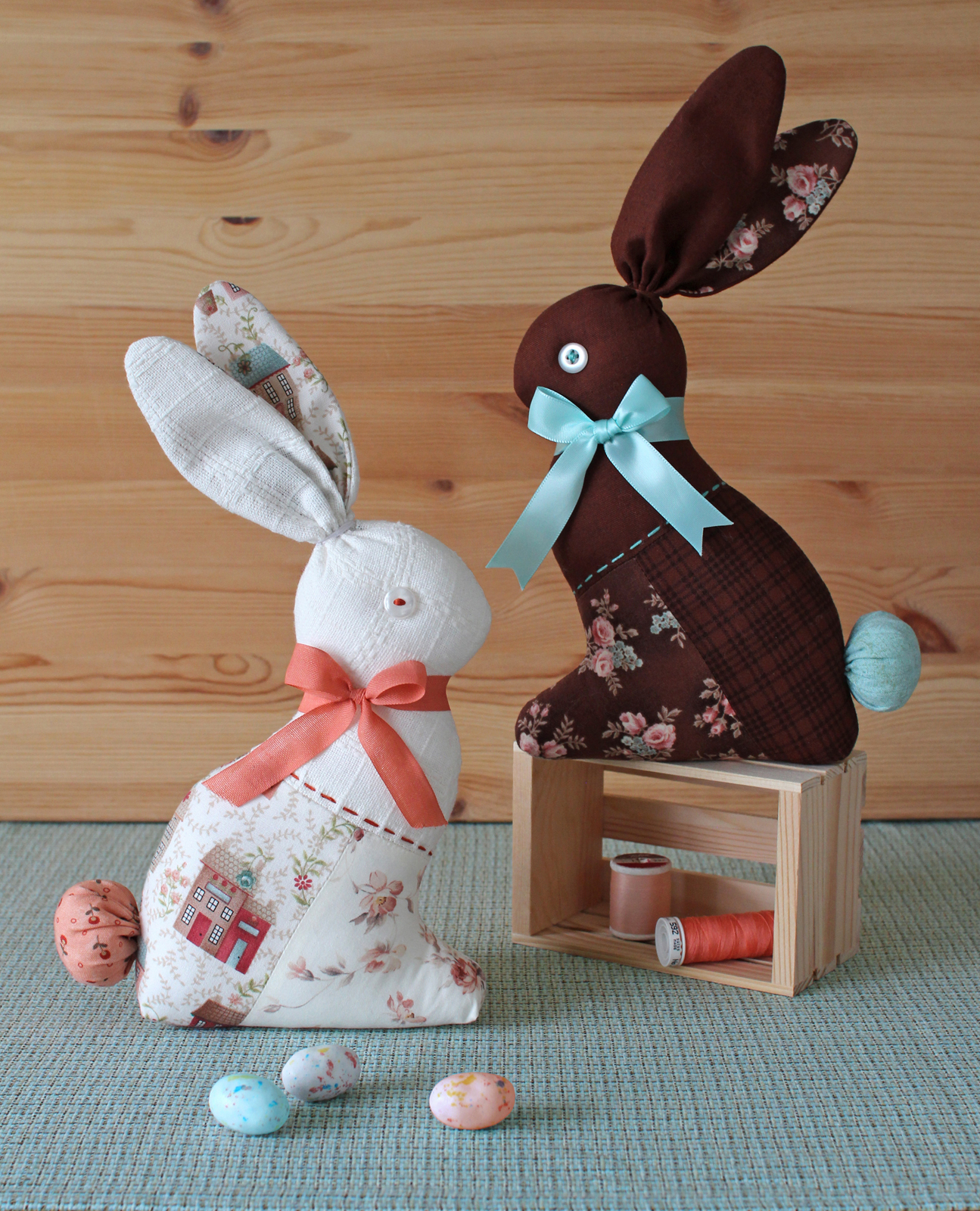 PatchworkPottery: Chocolate Bunny