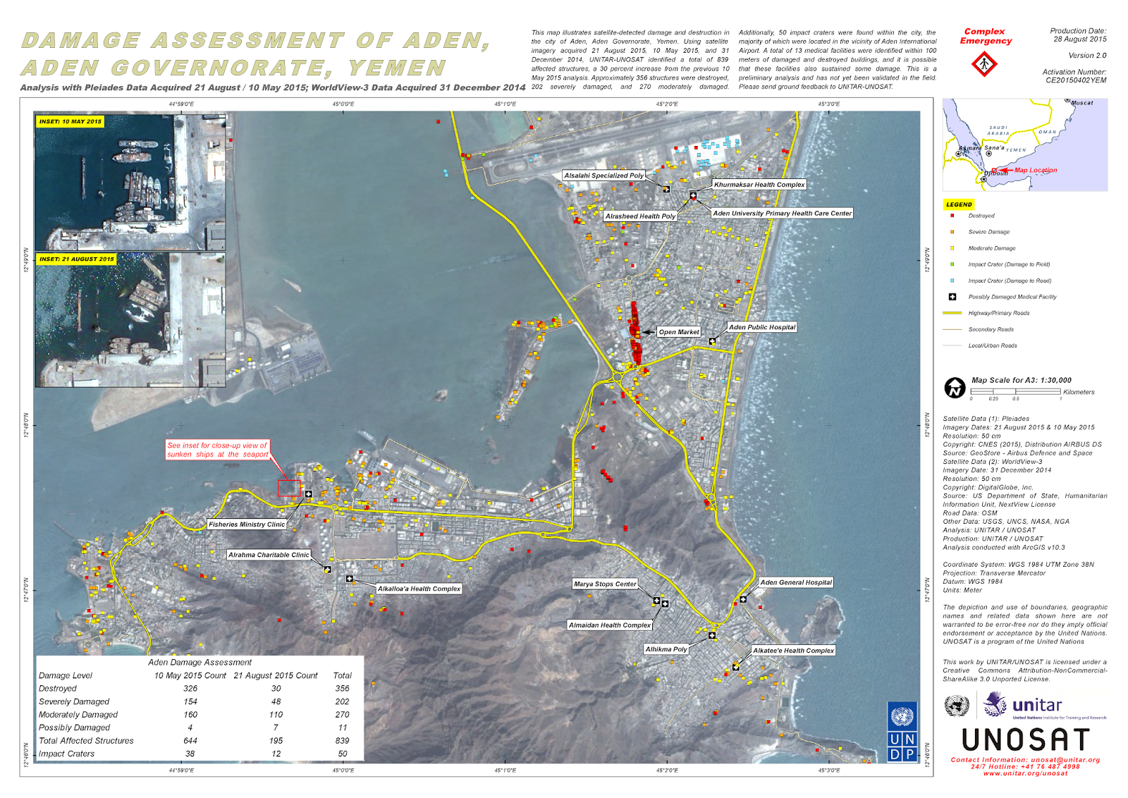 UNITAR-UNOSAT Damage Assessment of Aden, Aden Governorate, Yemen ~ ARCAblog