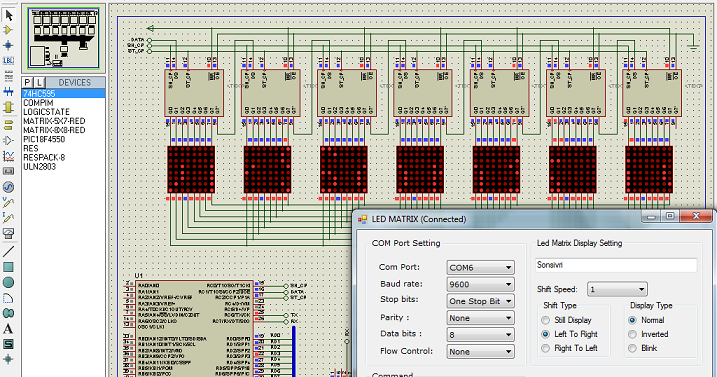 PIC Controller LED Matrix Display - Embedded Laboratory