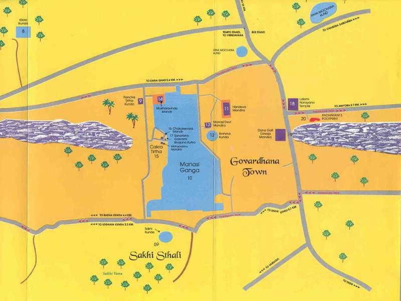 Radha Krishna Land: Govardhana Parikrama Map