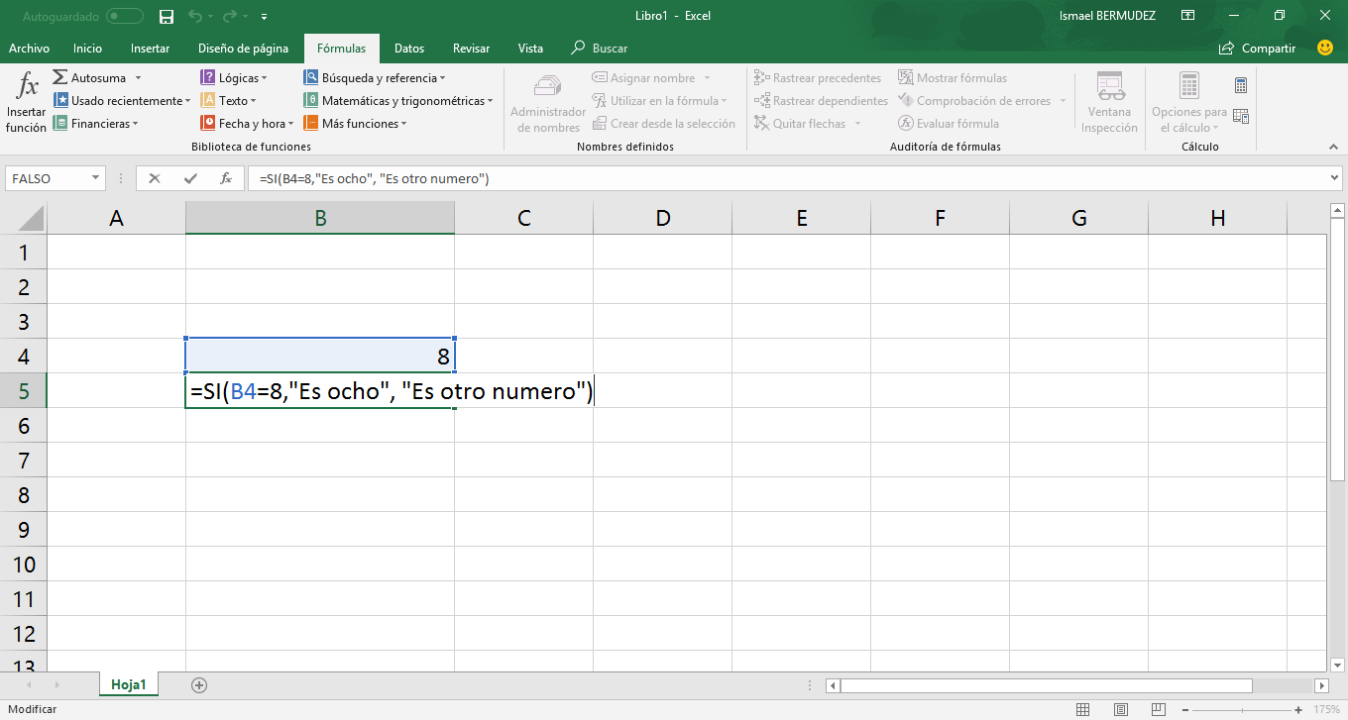 Excel desde cero: Funciones lógicas. Función SI