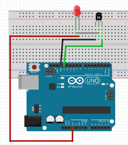 Maker Crazy: How to control LED with Arduino and npn transistor (C1815)