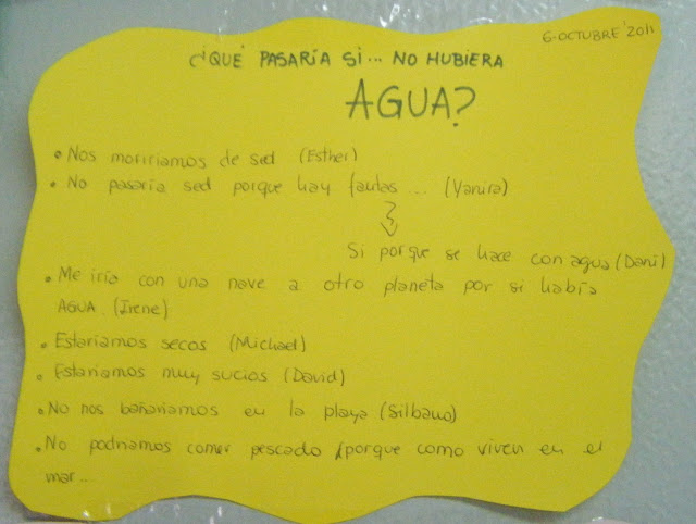 NUESTRA CLASE DE 3ºC: ¿QUÉ PASARÍA SI... NO HUBIERA AGUA?
