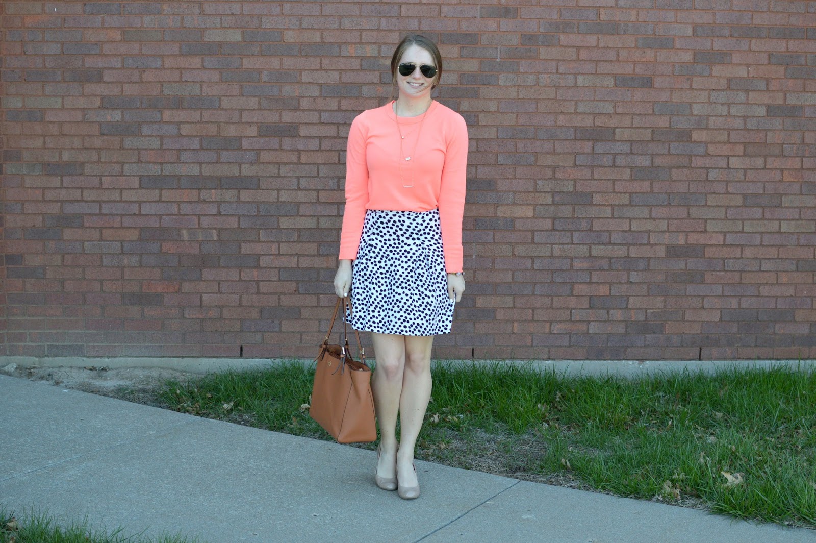 A Memory Of Us: how to style a coral sweater | A Kansas City Fashion Blog
