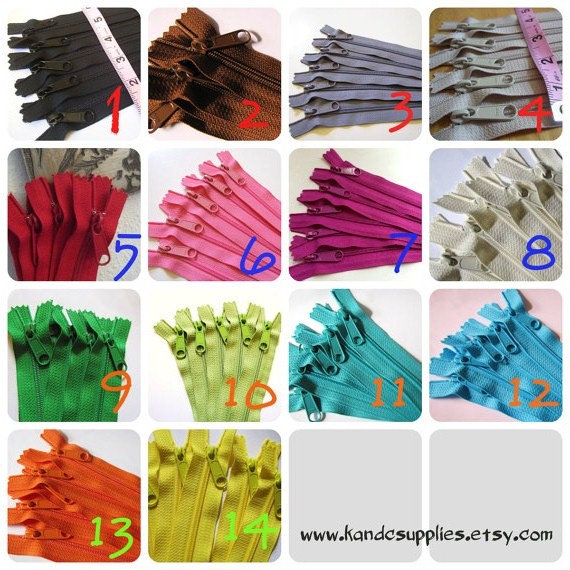 Zipperstop Color Chart