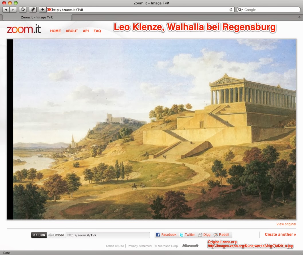 Regensburger Tagebuch: Die Walhalla bei Regensburg, von Leo Klenze,