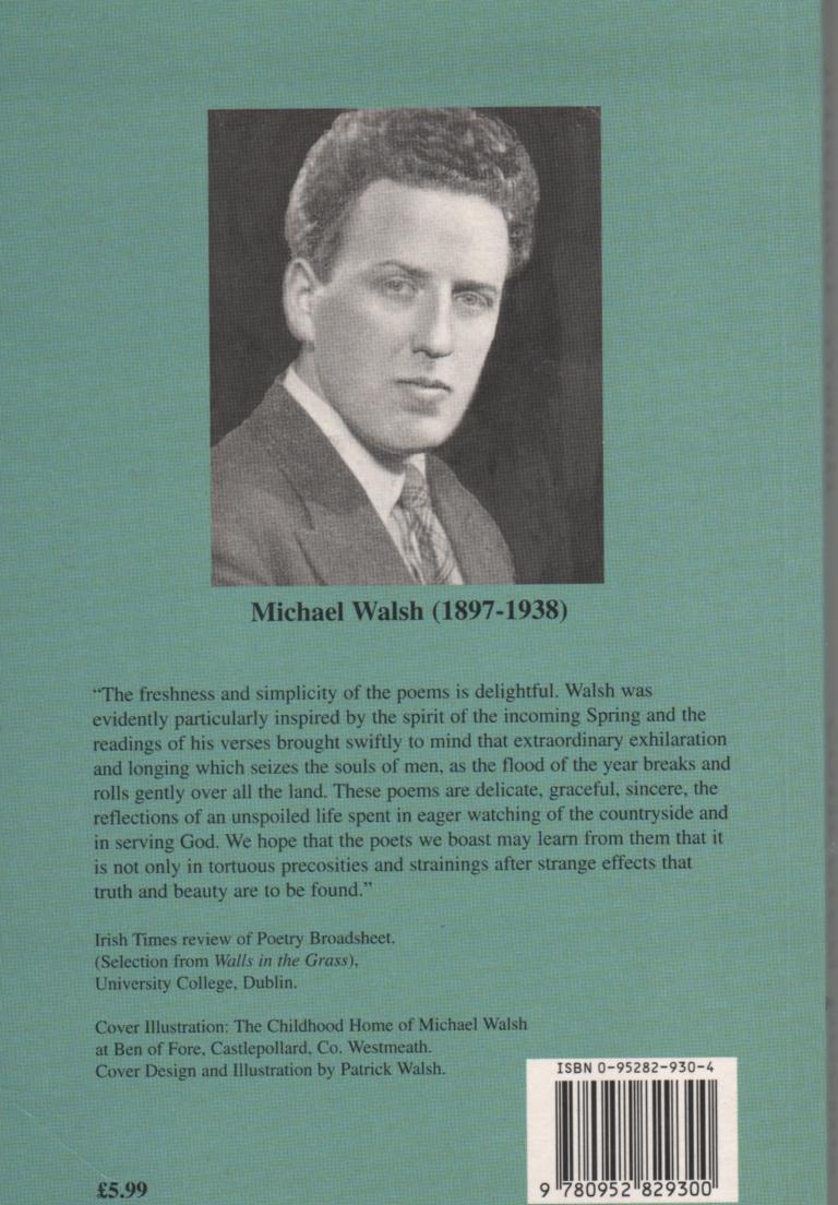 Westmeath Poet Michael Walsh 1897 - 1938: Michael Walsh - Biographical Note