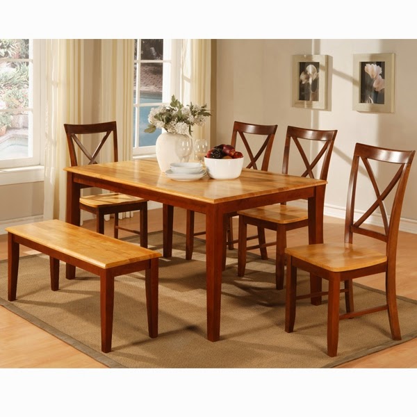 Contoh Model Set Meja Makan Dari Bahan Kayu Jati Terbaru