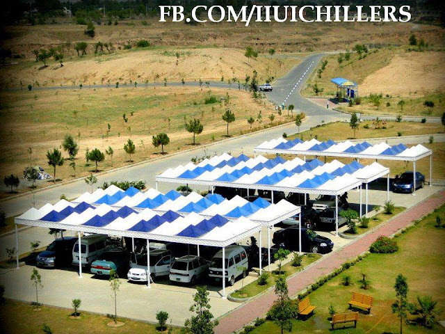 Beautiful Roads ,Gardens and Parking of IIUI Admin ~ IIUI Chillers