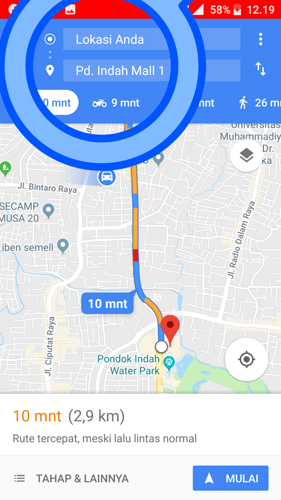 Cara mencari lokasi lewat google map