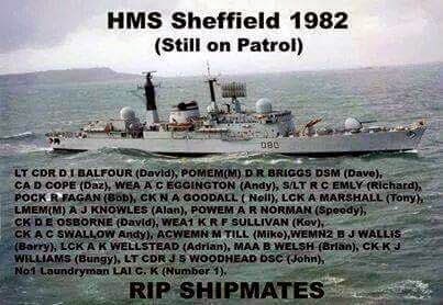 Tony McNally: REMEMBERING HMS SHEFFIELD