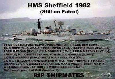 Tony McNally: REMEMBERING HMS SHEFFIELD