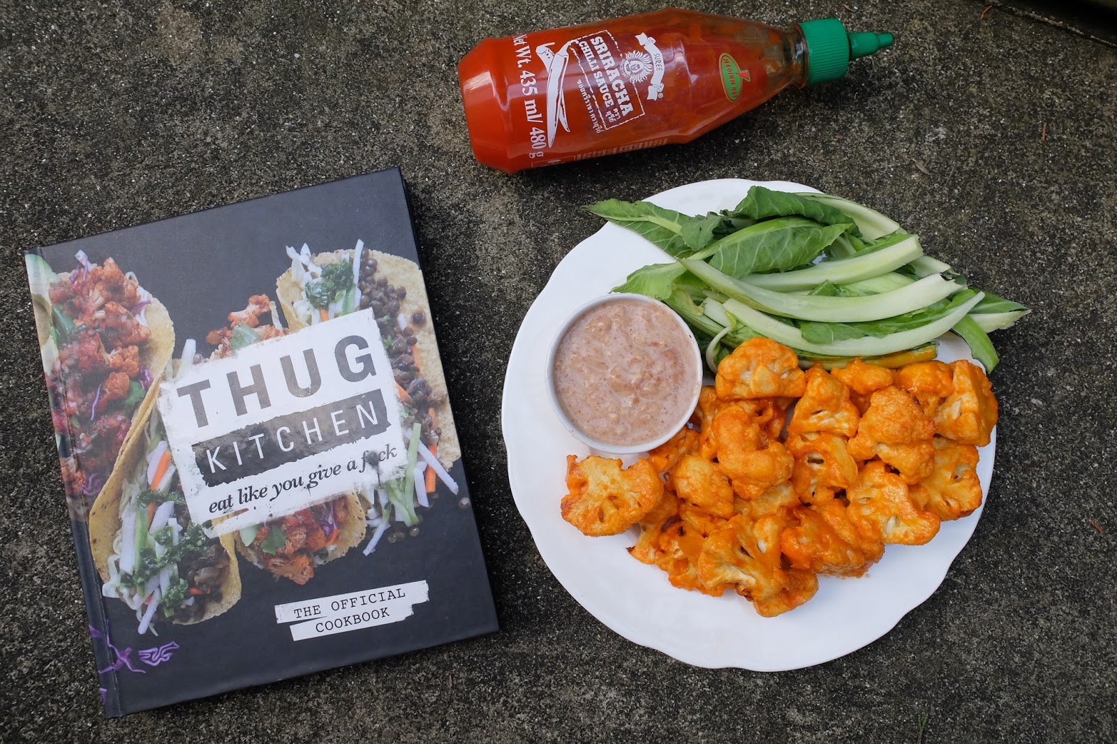 Thug Kitchen Cauliflower Sriracha Bites - Raw Rhubarb - Fit Food and ...