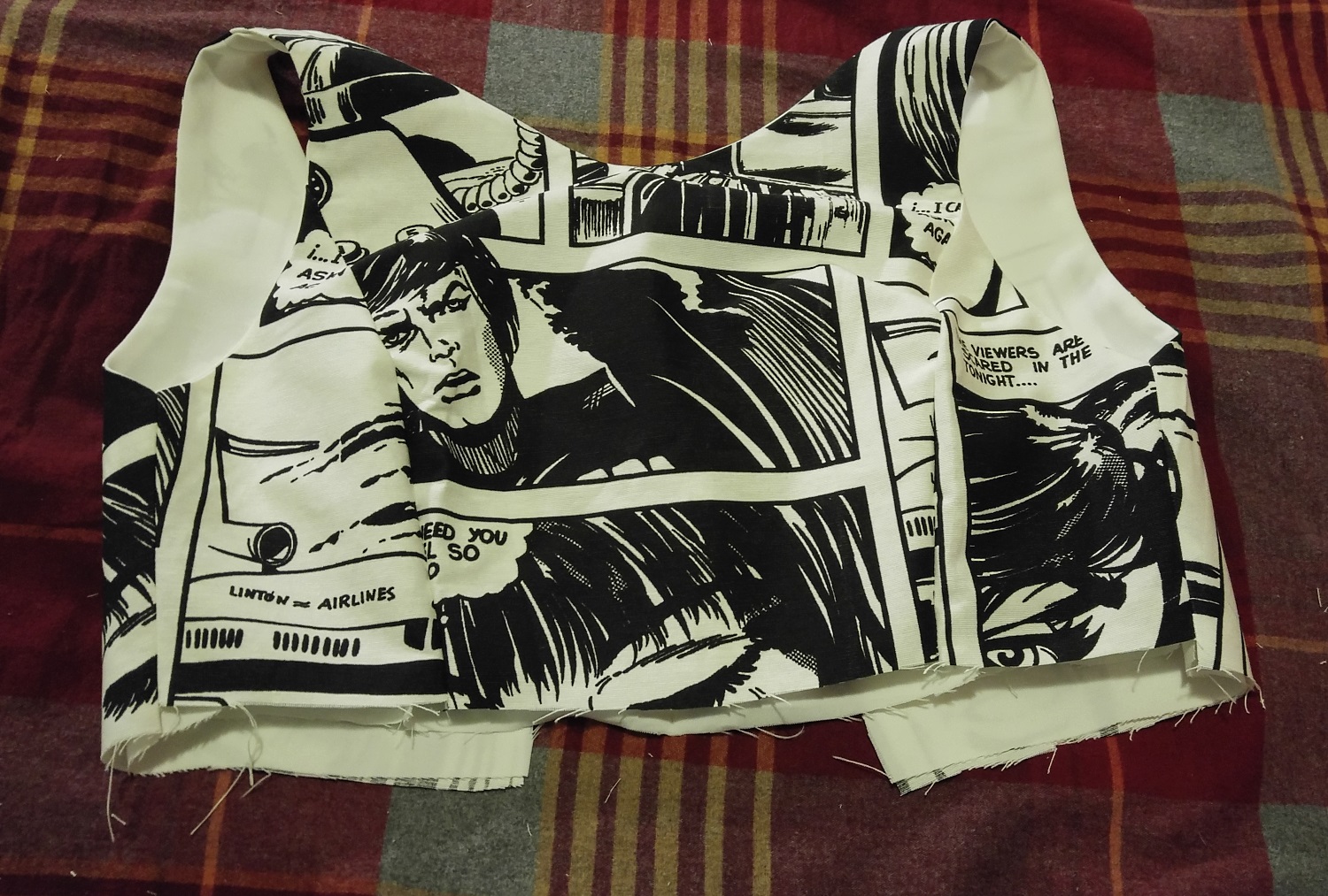 Sew Scoundrel: Comic strip dress from a curtain