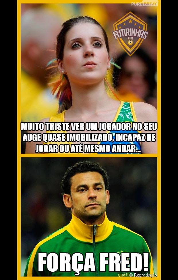 Memes da Seleção Brasileira, Fred é principal "vítima" das brincadeiras.