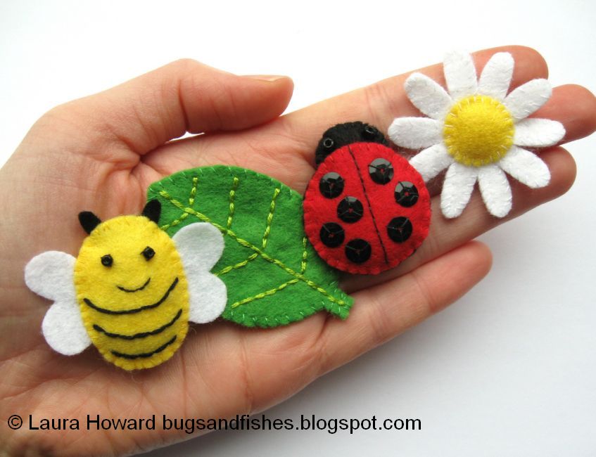 Bugs and Fishes by Lupin: How To: Make a Mini Felt Bumblebee