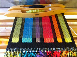 Warped Minds-Ramblings of a Weaver: Twill double weave windows on the loom