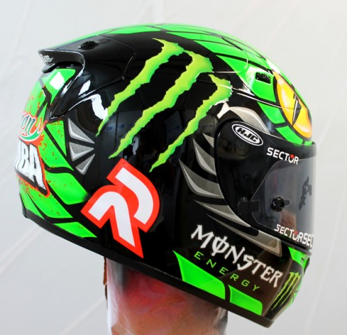 Champion Helmets: Jorge Lorenzo Green Mamba helmet Indianapolis 2013
