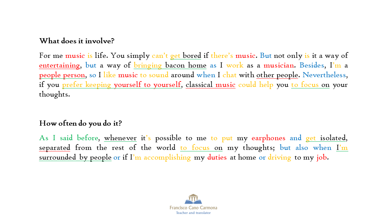 Estantes en el aula: Presentación: "Let's answer some personal ...