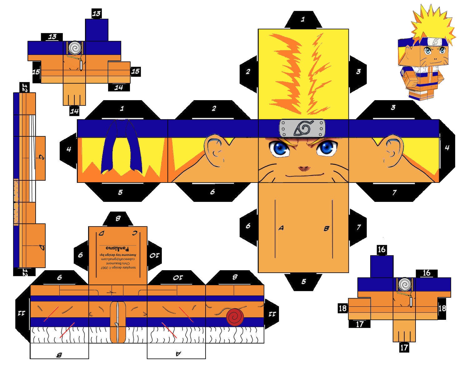 Clube Naruto: PaperCrafts Equipe7