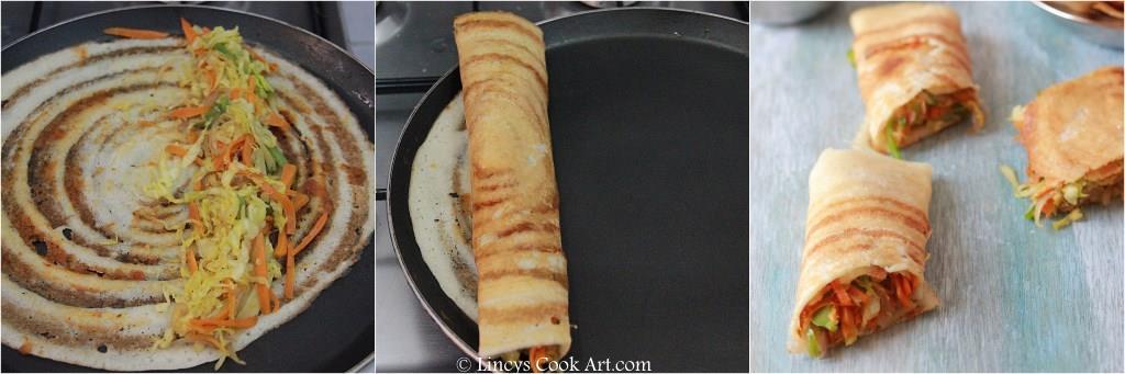 Spring Roll Dosa ~ Lincy's Cook Art