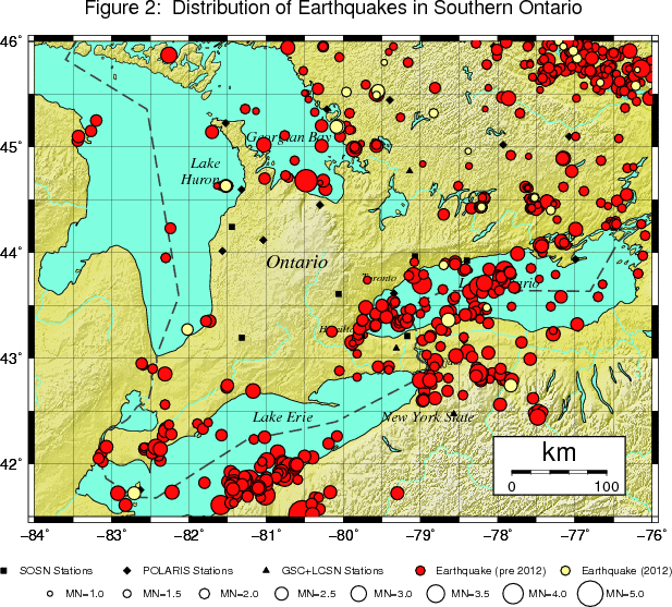 Earthquake Fault Lines In Ontario Map - Map in the World