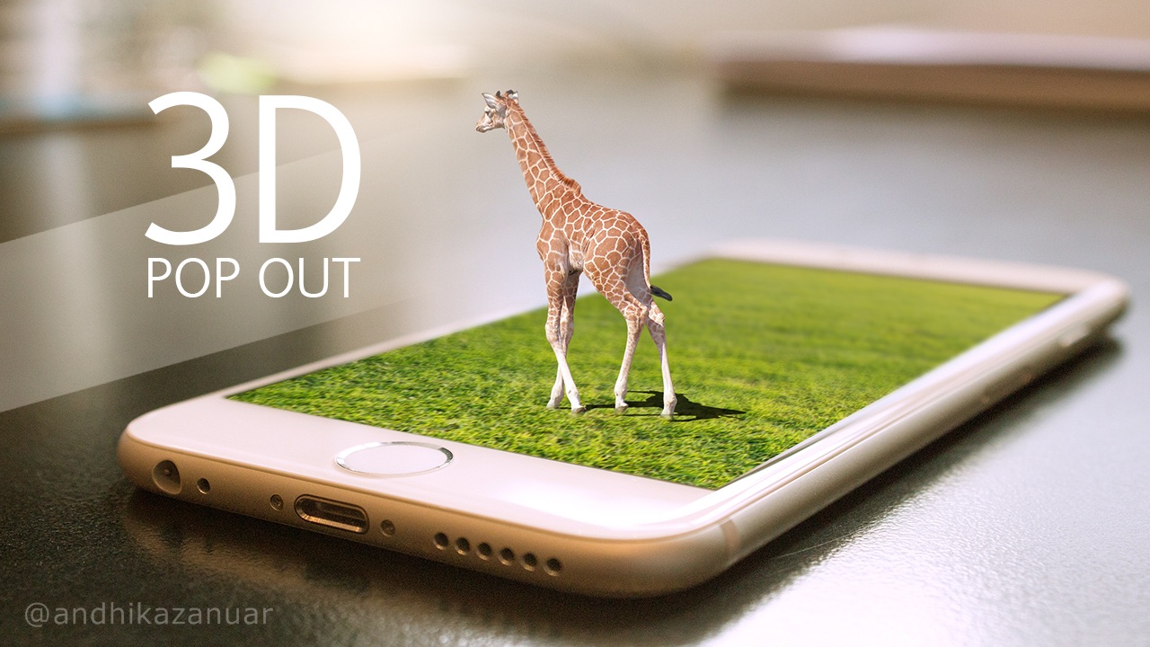 Photoshop Tutorial : 3D Pop Out Effect | Giraffe - zanuara.com