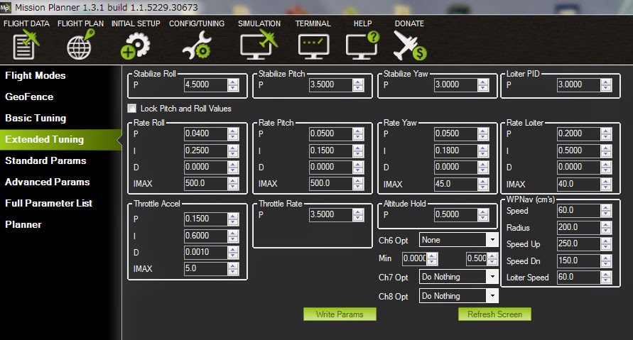 ラジコンヘリとham三昧: arducopter 強風の中でのloiter mode テスト