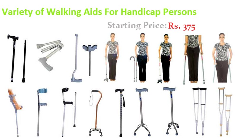 Walking with Crutches For Handicapp Persons ~ Wheelchair India ...