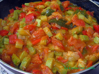 PANCETA EN ADOBO CON PISTO DE CALABACÍN