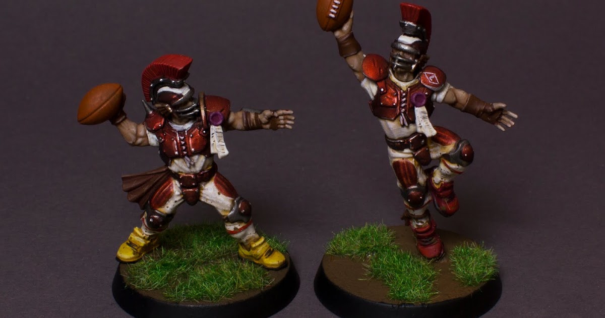Into the Abyss painting: Bloodbowl human team