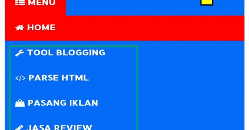 Cara Membuat Menu Navigasi Dengan Tambahan Iconfont Bergambar Tutorial Bisnis