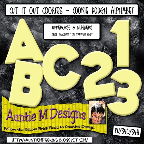 Auntie M Designs: Cookie Dough Alphabet, Numbers, Dough and cookies