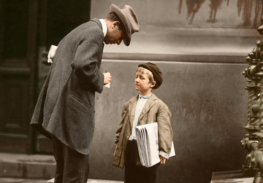 Stunning Colorized Photos Show Child Laborers in Early 20th Century ...