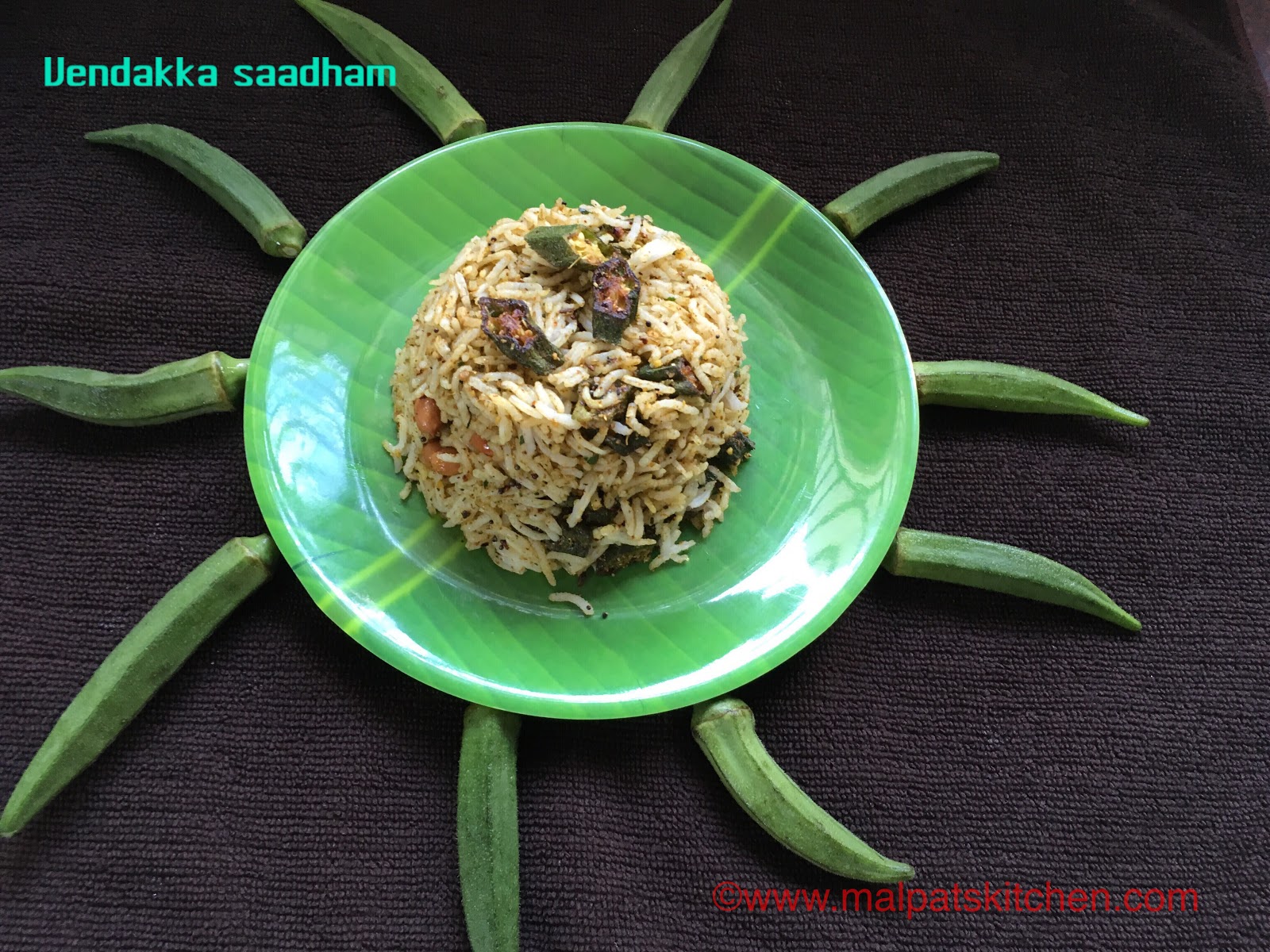 VENDAKKA SAADHAM / BHINDI RICE, how to make Okra rice ~ Malpats Kitchen
