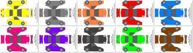 Papercraft Sports Car