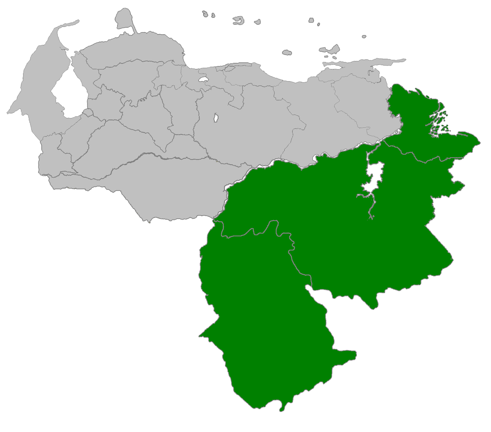 Región de Guayana | Regiones político-administrativas de Venezuela