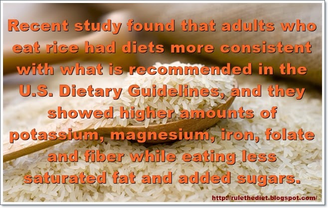 weight loss for a healthy lifestyle: Eating rice boosts diet quality ...