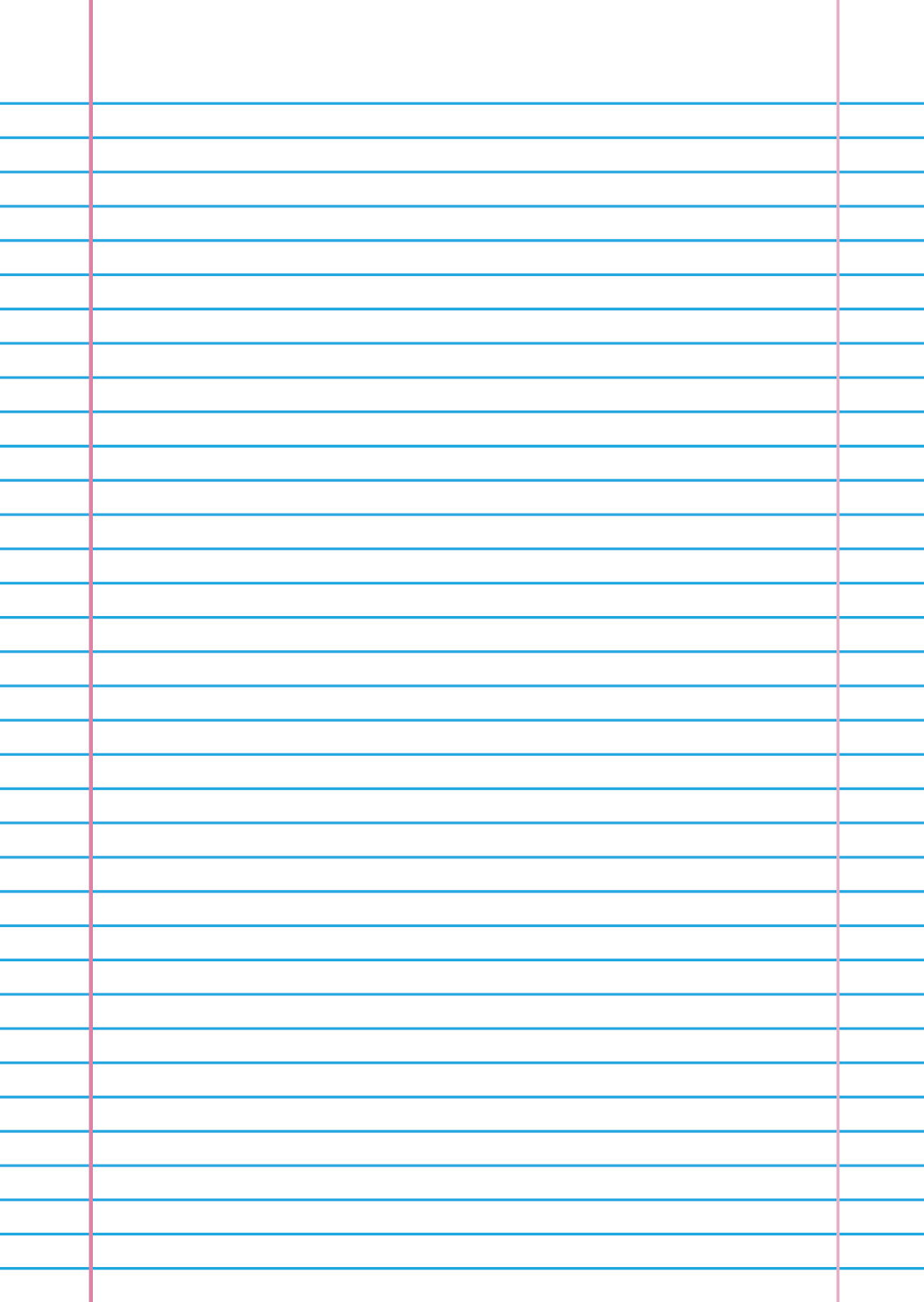 Baixar Folha de Papel Pautado em PDF para imprimir