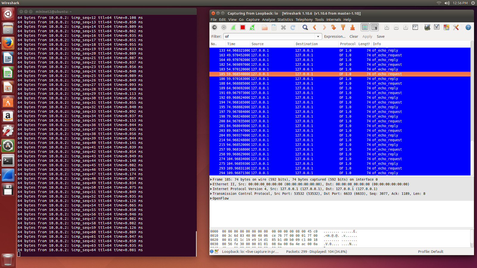 Mininet Wireshark Command Line Mode Bapmicro 6987
