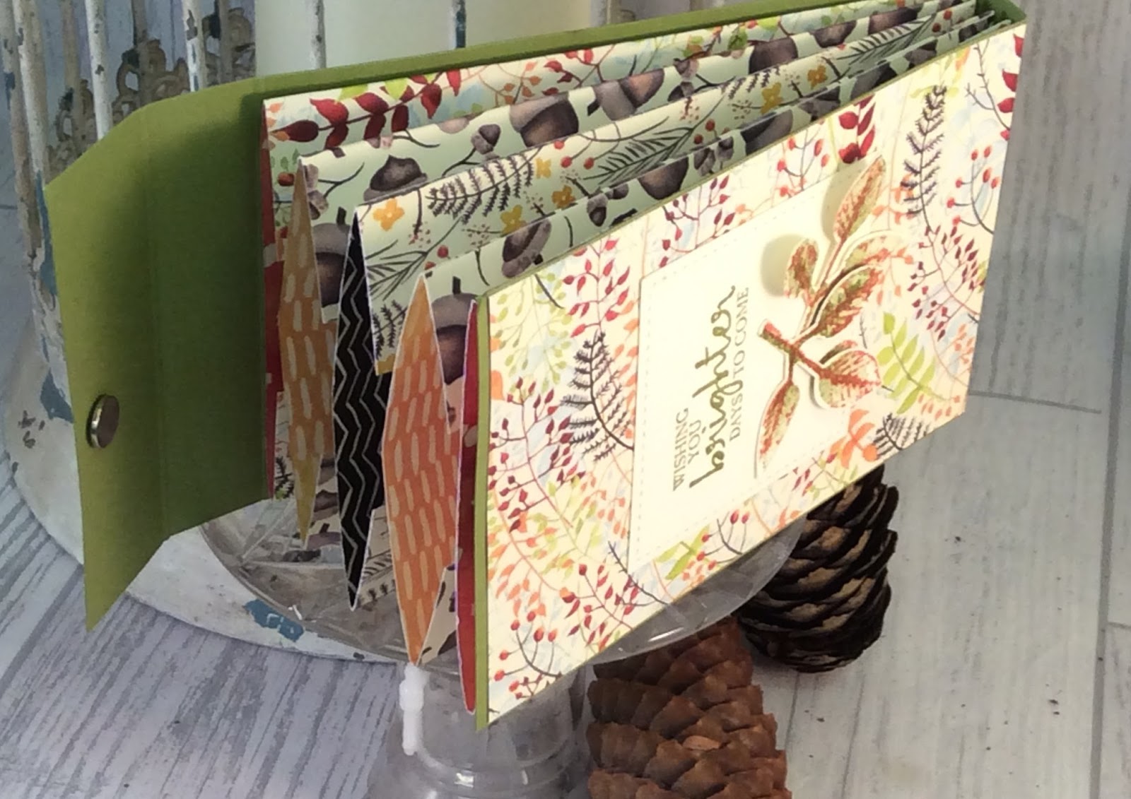 KraftingK: Painted Autumn accordion book/box