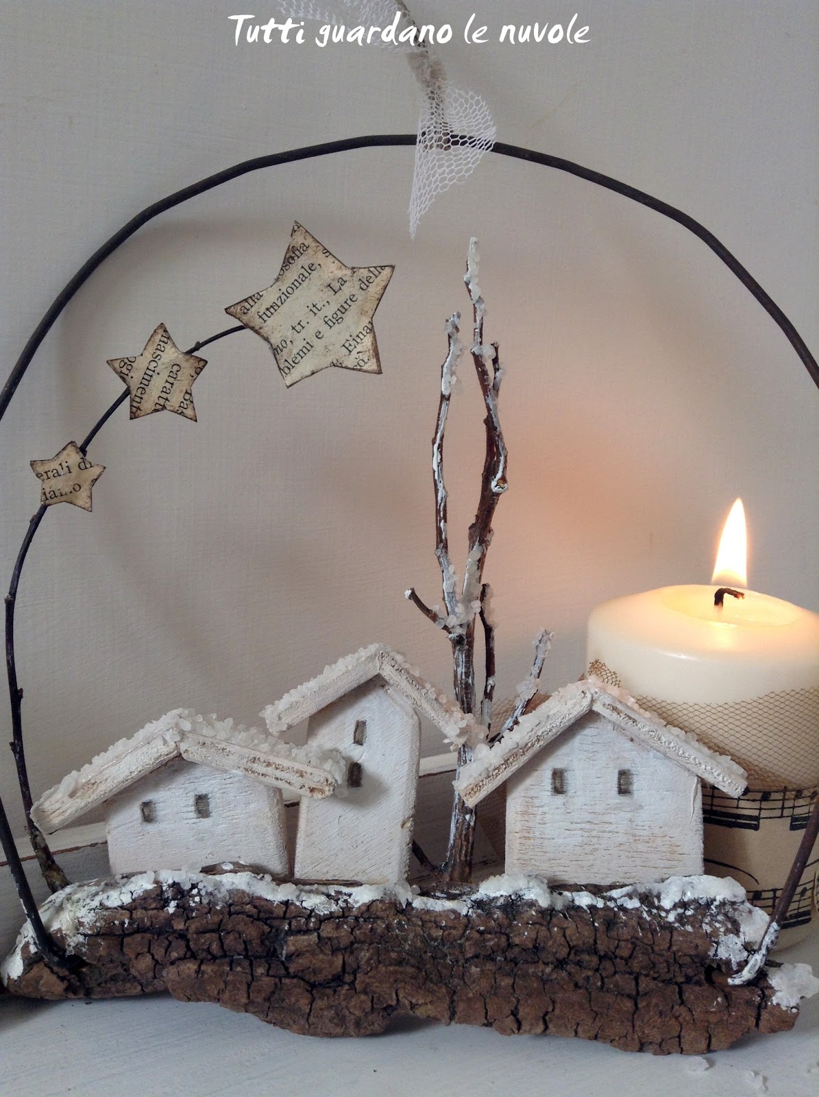 Diy Christmas decor with bark and wire - Diy Fun World