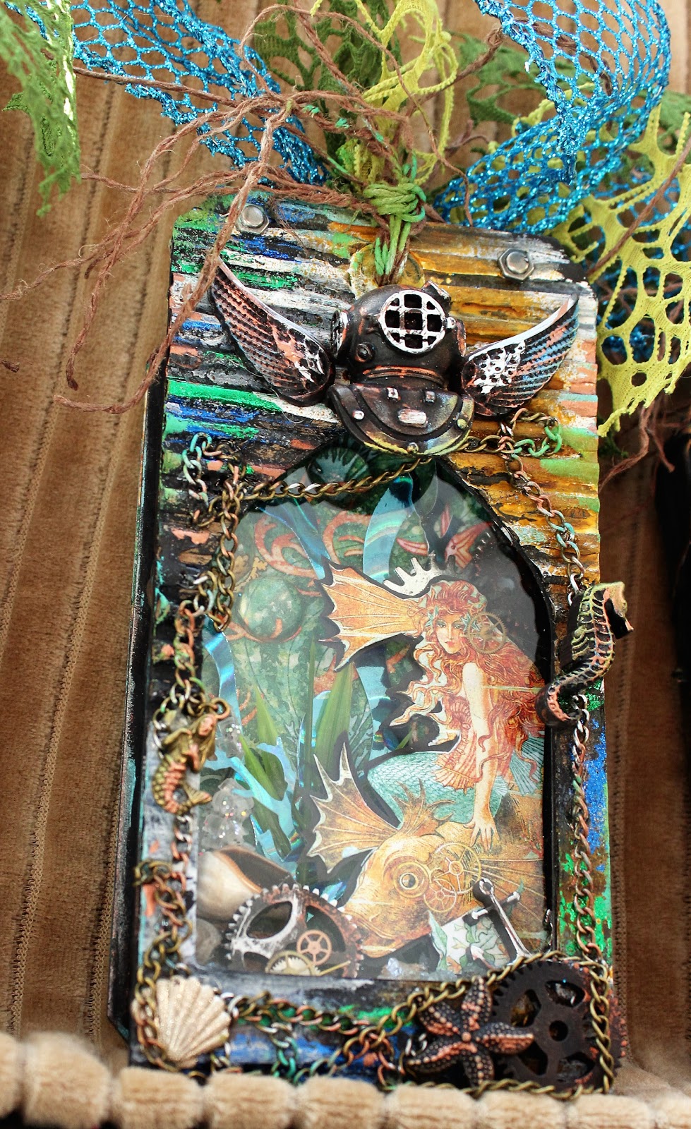 JuJu Crafts: Nautical Steampunk Shadowbox Tag using Graphic 45 and Tim ...