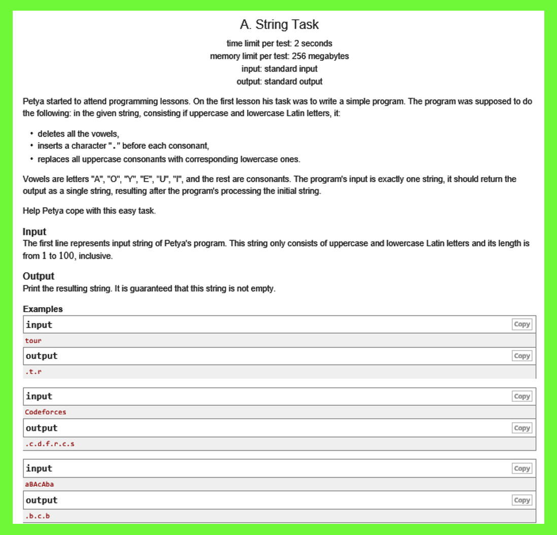 Codeforces Solutions Codeforces Solution Of 118a String Task