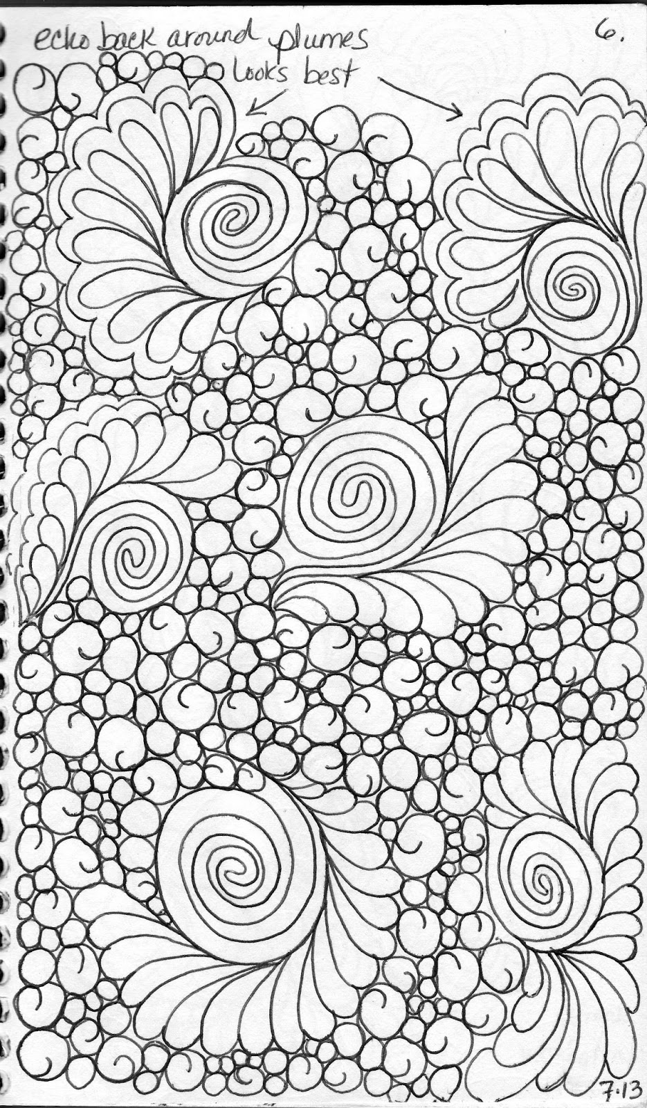 LuAnn Kessi: Quilting Sketch Book.....Background Fillers