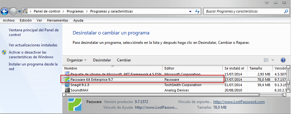 Desinstalar software local o remoto a través de una CMD de Windows