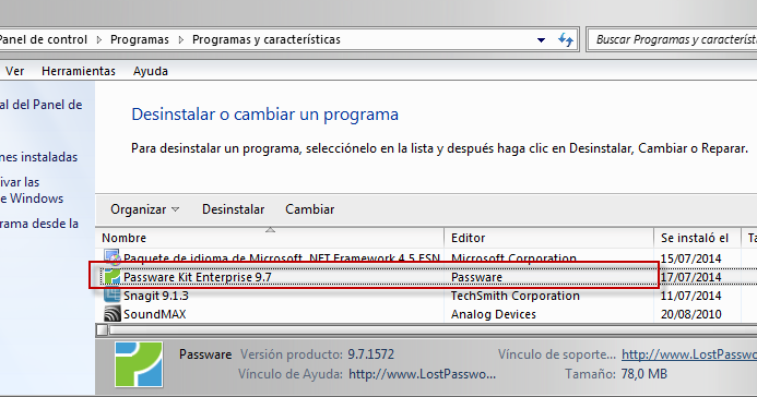 Desinstalar software local o remoto a través de una CMD de Windows