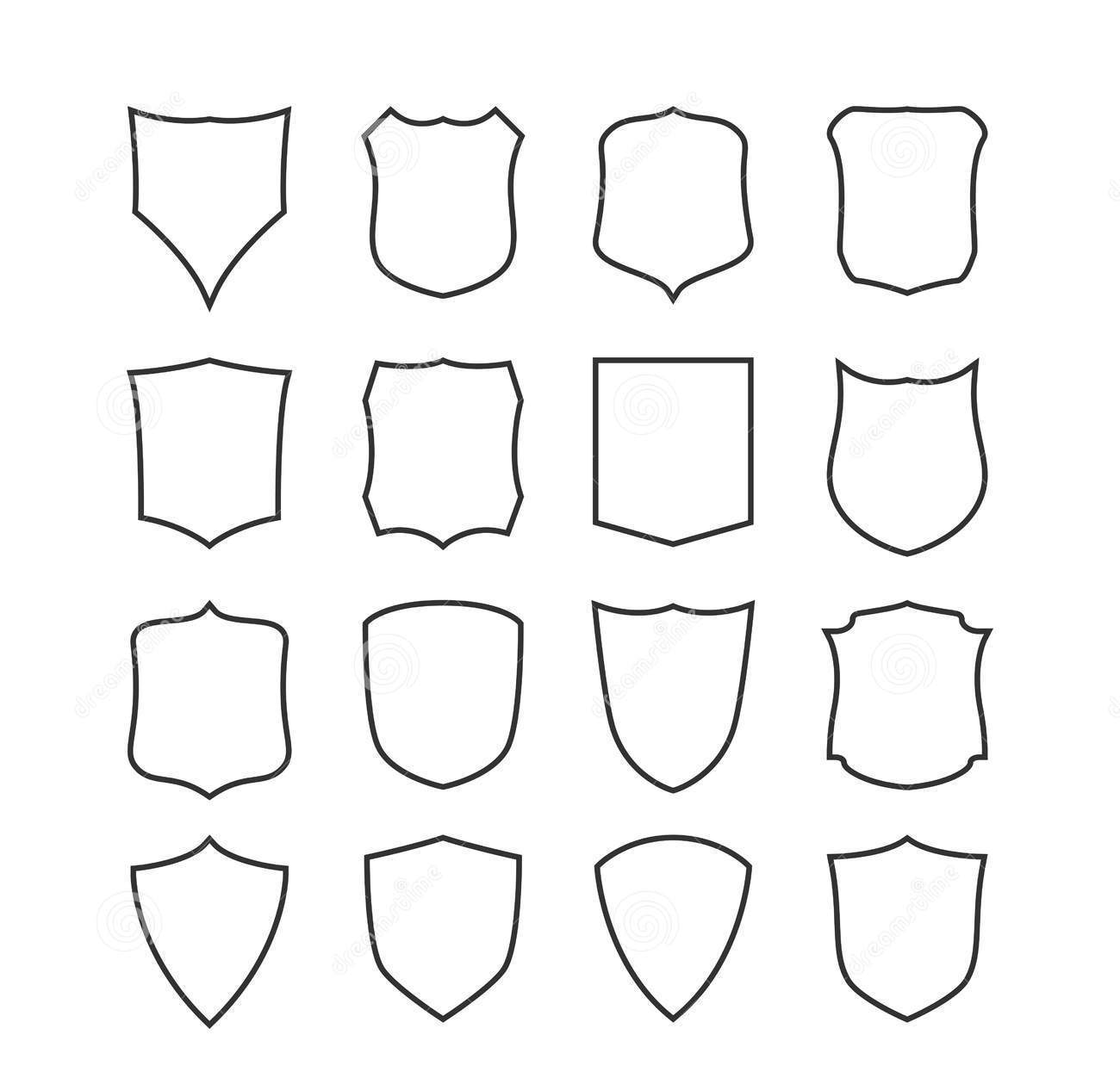 Plantillas Con Formas De Escudos Plantillas Con Formas De Escudos