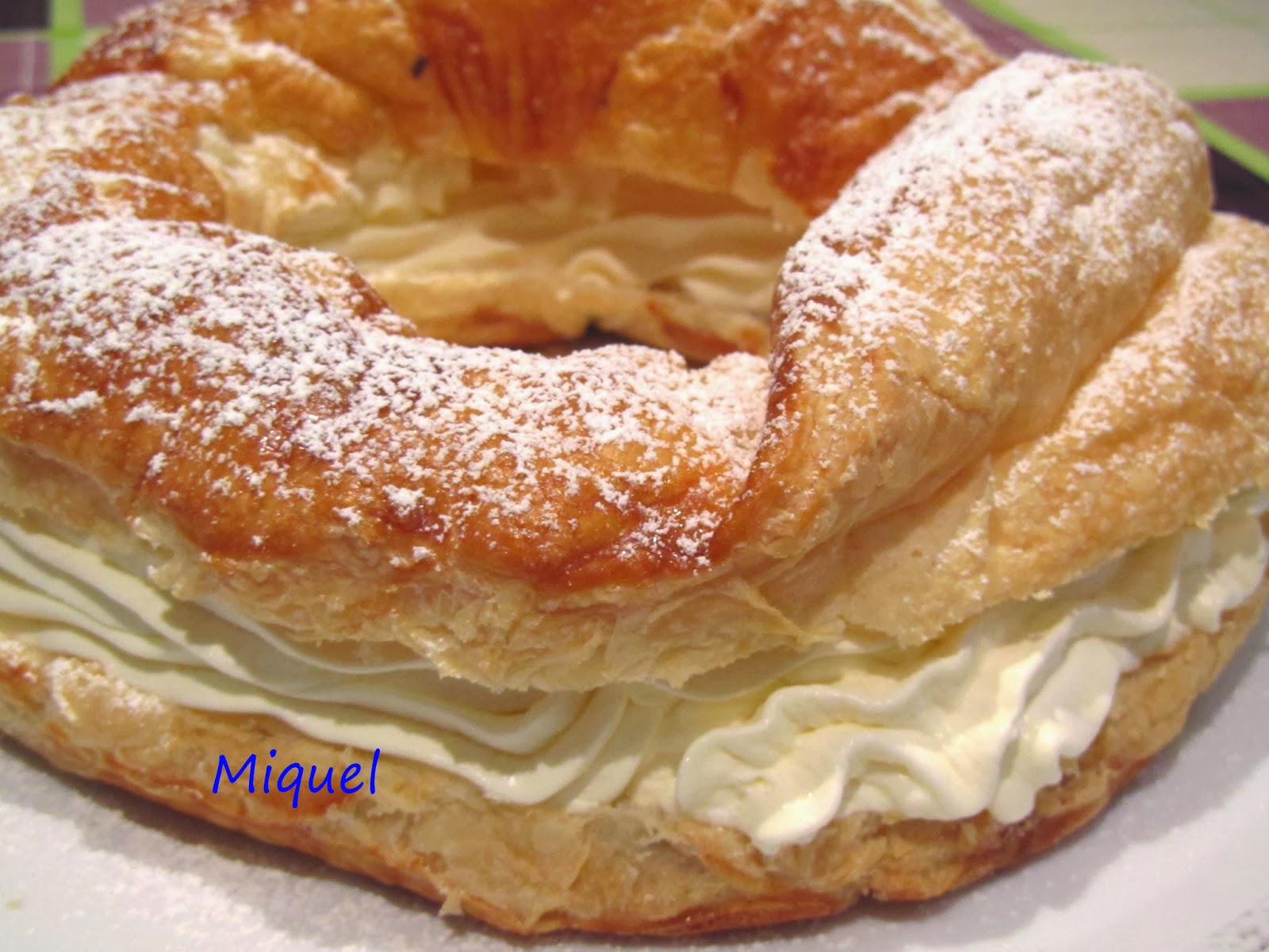 Les receptes del Miquel: Tortell de hojaldre con nata